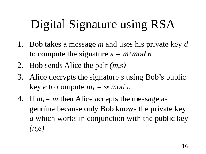 1 El Gamel Public Key Cryptosystem 2