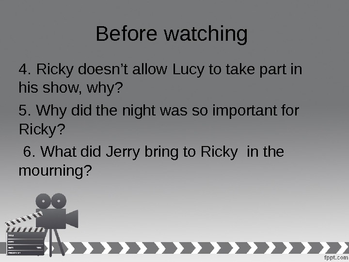 Before watching English lessons with Lucy.