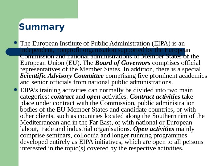 European Institute of Public Administration (EIPA)