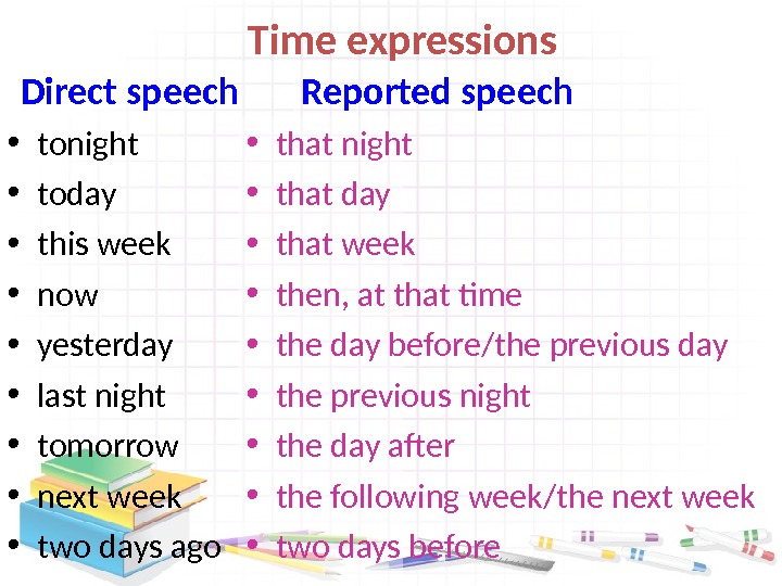 Презентация form 8present direct indirect speech