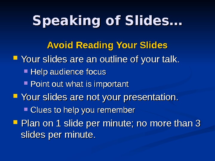 Guidelines for Making Power. Point Slides Golden
