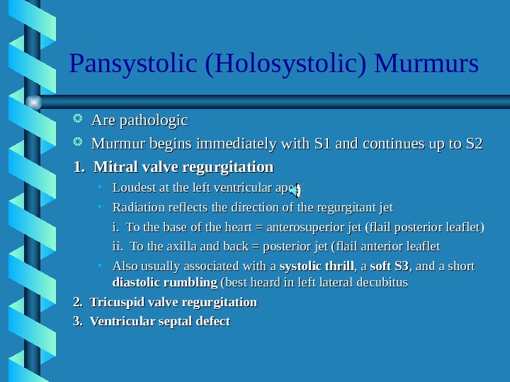 Презентация heart murmurs