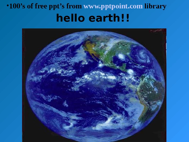 Презентация hello earth Opp