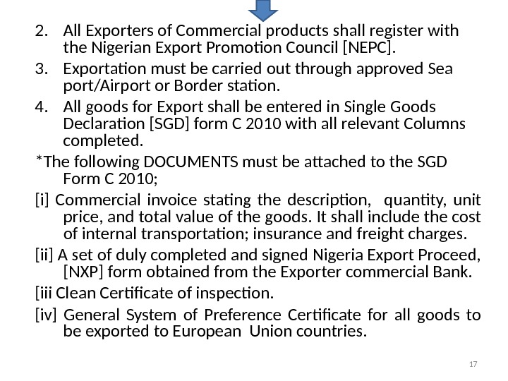 IMPORT & EXPORT PROCEDURES/GUIDELINES – BEING A PAPER