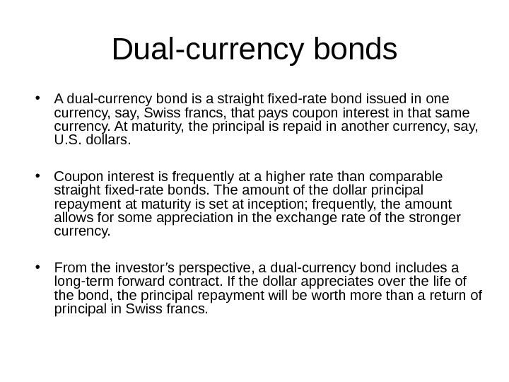 International Bond Market Plan: 1. Structure of