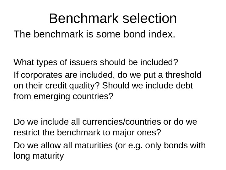 International Bond Market Plan: 1. Structure of