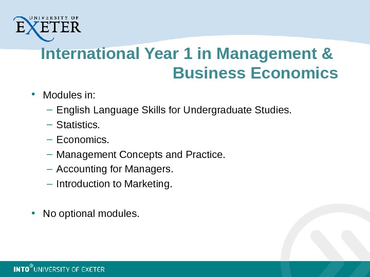 UK Higher Education and INTO University of Exeter