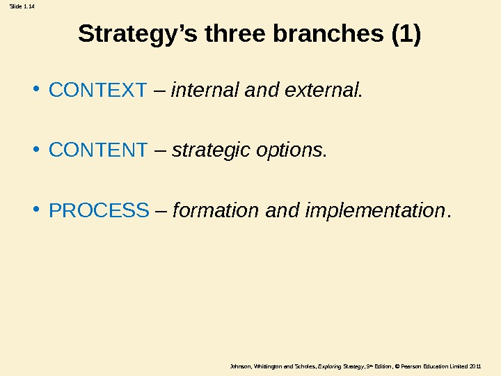 Johnson, Whittington and Scholes , Exploring Strategy