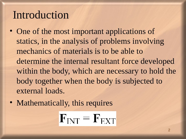 Internal Loadings Characteristics of External Loading 2