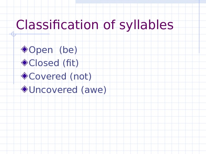 Syllabic structure of English Lecture 4 Prof. Kryukova