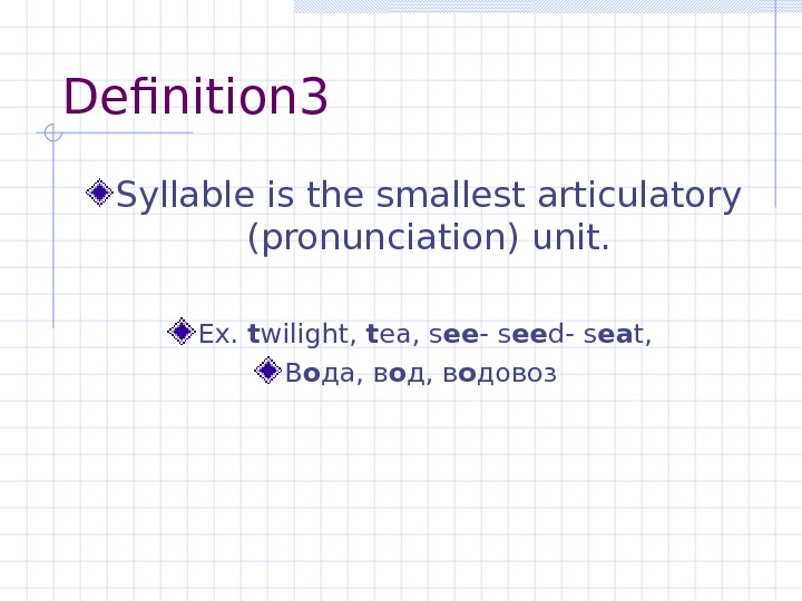 Syllabic structure of English Lecture 4 Prof. Kryukova