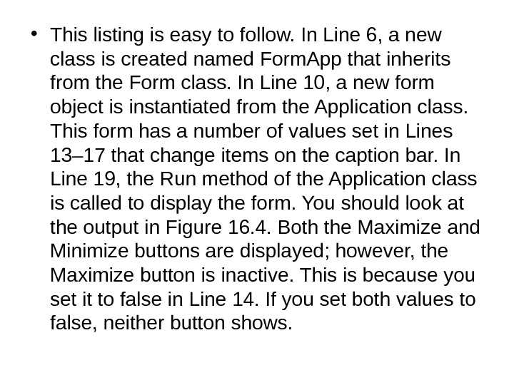 Лекция 8 Windows Forms Base Class Libraries