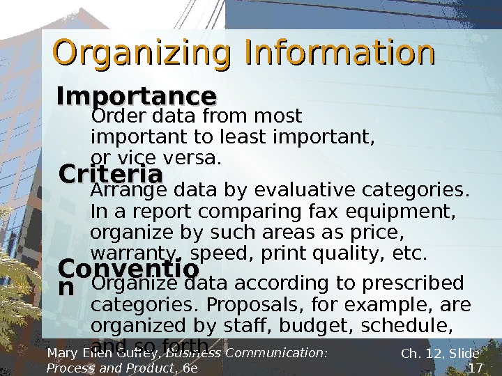 Chapter 12 Informal Business Reports Business Communication: