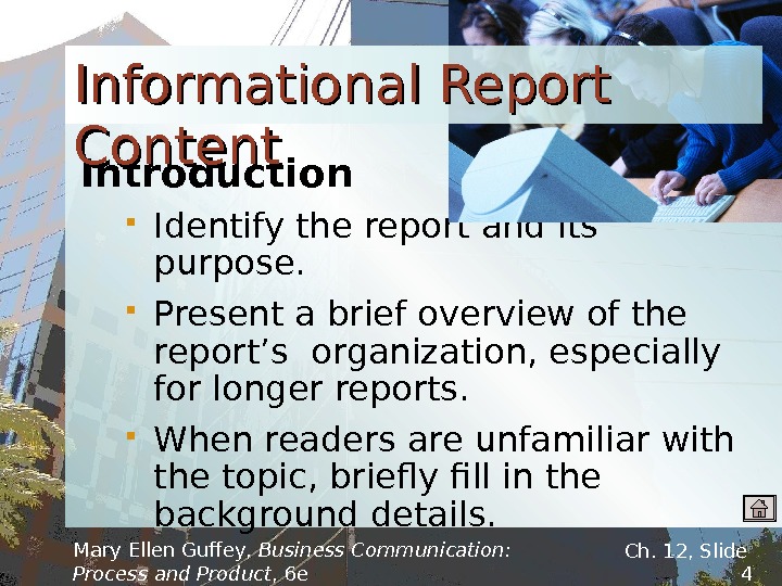 Chapter 12 Informal Business Reports Business Communication: