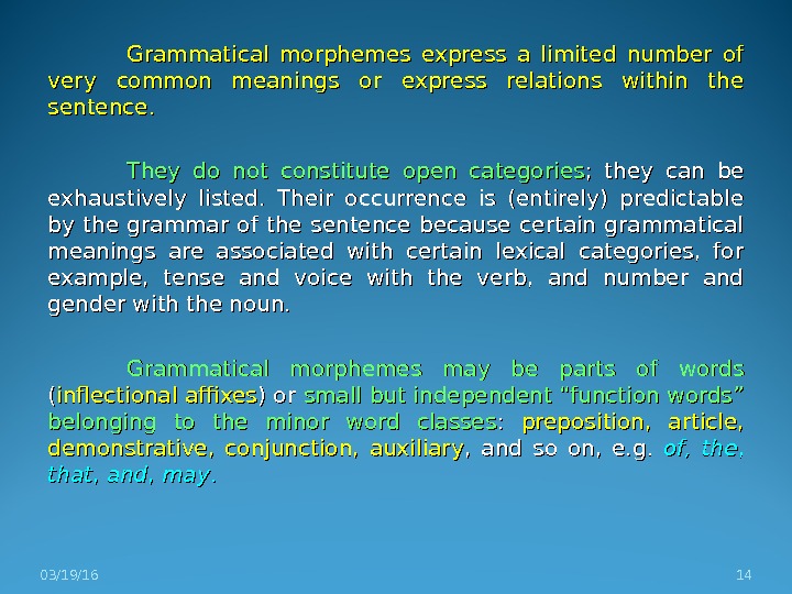 Lecture 2. The International Structure of Words