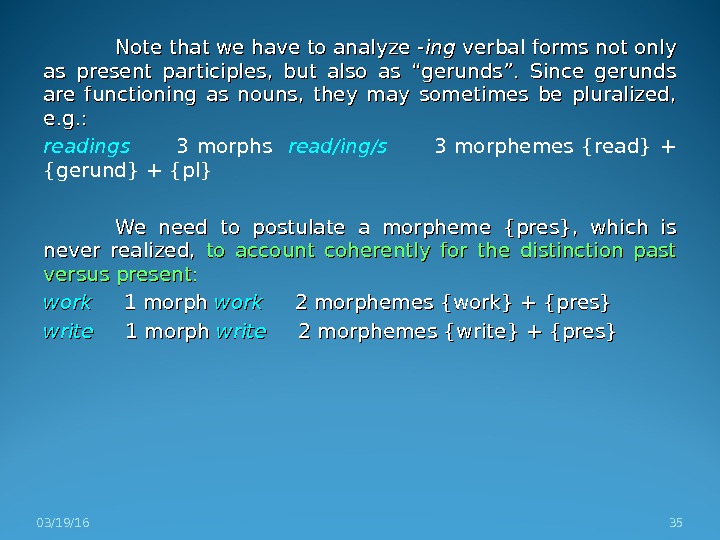 Lecture 2. The International Structure of Words
