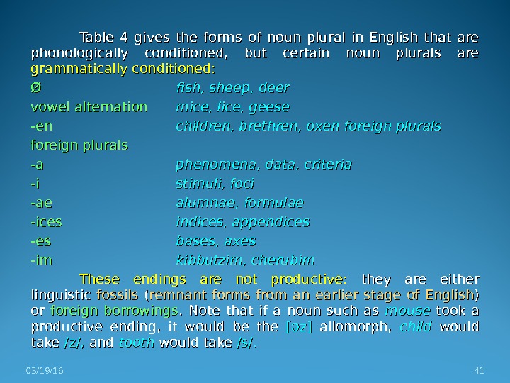 Lecture 2. The International Structure of Words