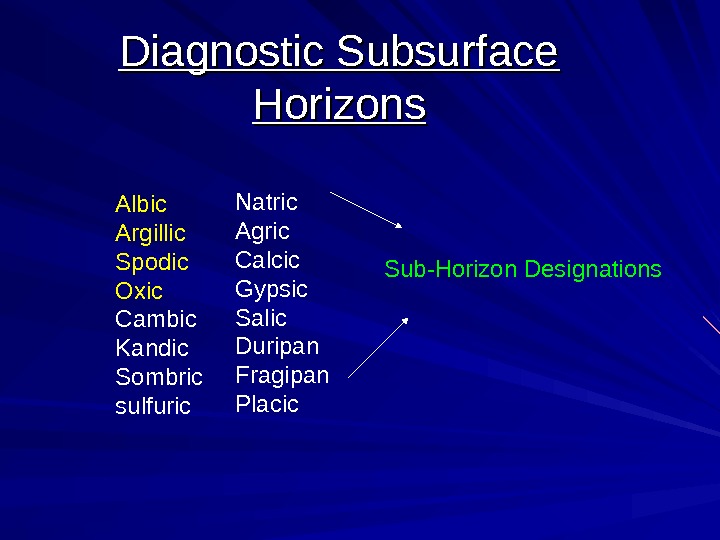 Soil Morphology and Classification E horizon.