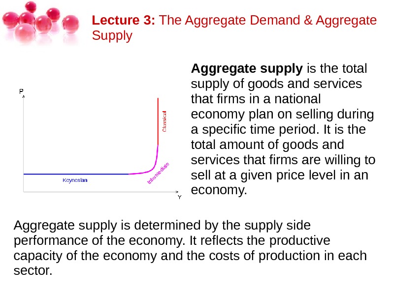 Lecture 3 TheAggregateDemand &AggregateSupply Lecture 3:
