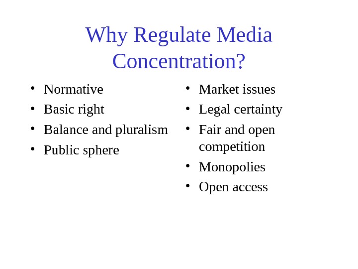 Media Concentration in Western Europe David Ward Centre