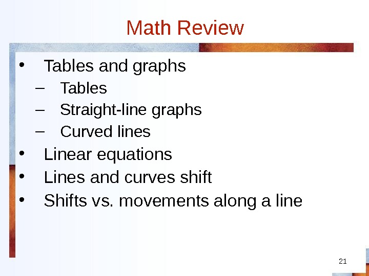 Презентация models in economics
