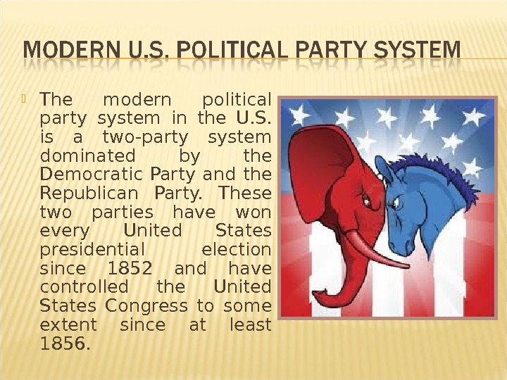 The modern political party system in the