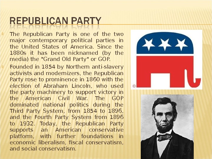 The modern political party system in the