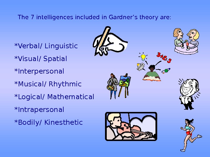 Howard Gardner’s: Multiple Intelligences Presented to you by
