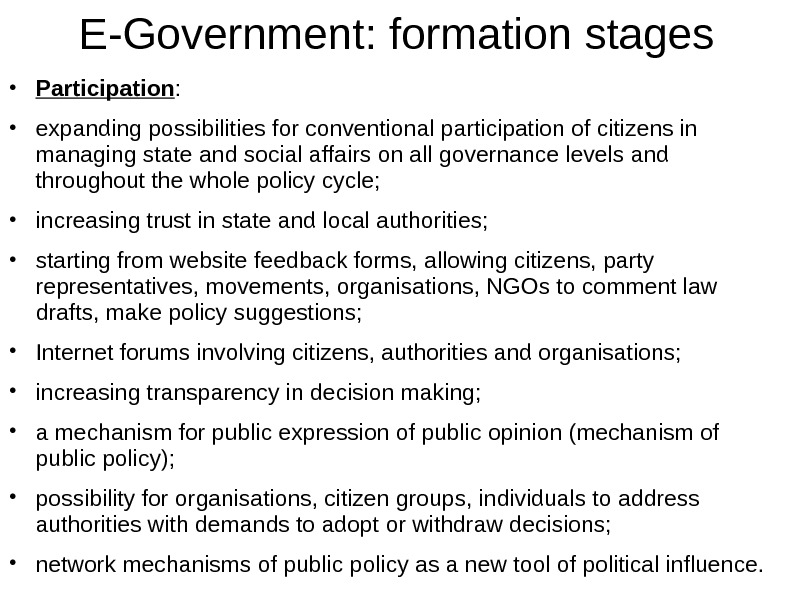 New Public Management. Digital Era Governance Principles