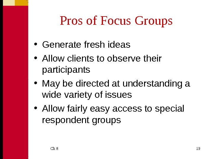 Презентация observations focus groups