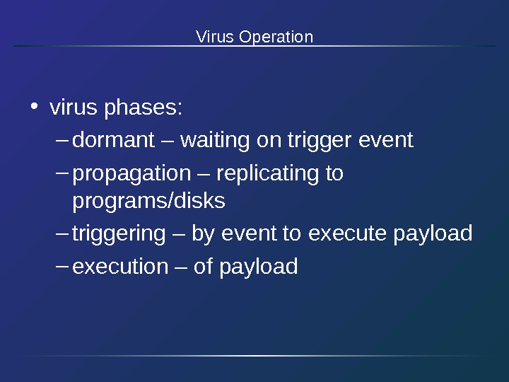 Operation Security & Malicious Software