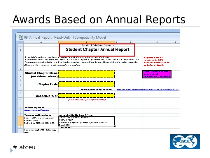 Spe Outstanding Student Chapter And Gold Award Criteria