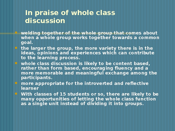 Pair and group work Teaching English as a