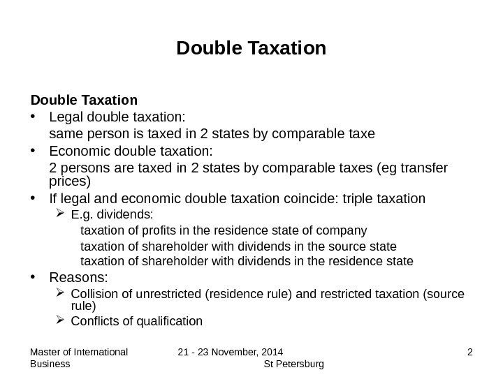 Презентация part-2-Double Taxation 2014