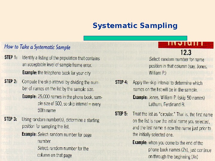Determining the Sample Plan The Sample Plan is
