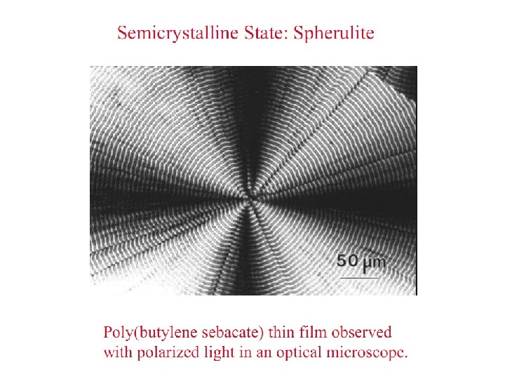 POLYMER PROPERTIES AMORPHOUS STATE CRYSTALLINE STATE