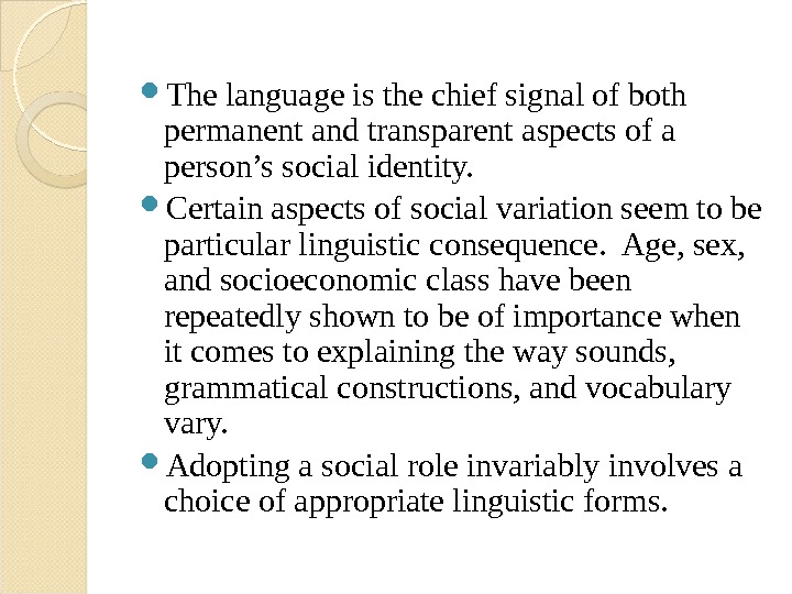 Variants of the English Language Lecture 15
