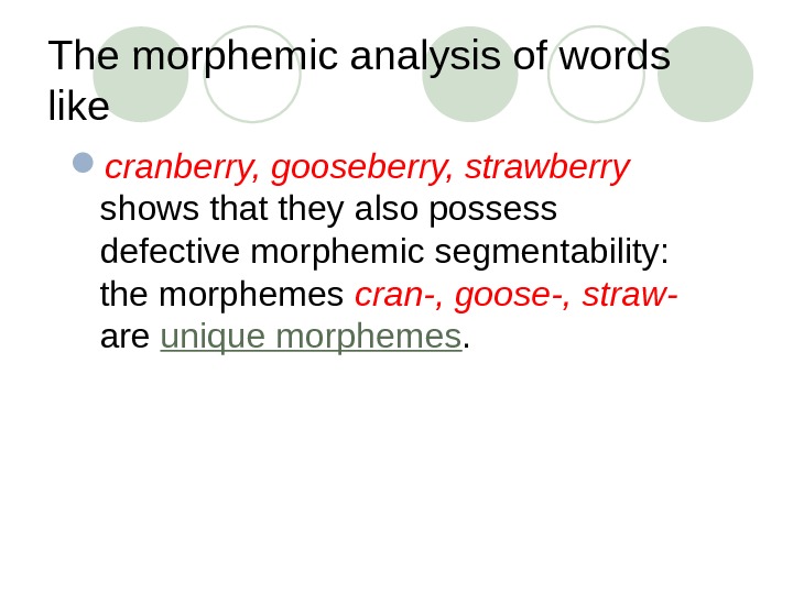 WORD-STRUCTURE Morph e mic Structure o f Words