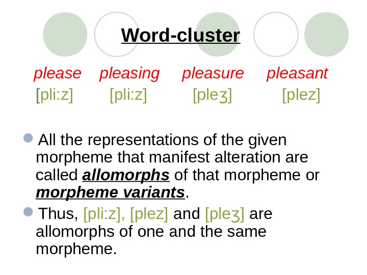 WORD-STRUCTURE Morph e mic Structure o f Words