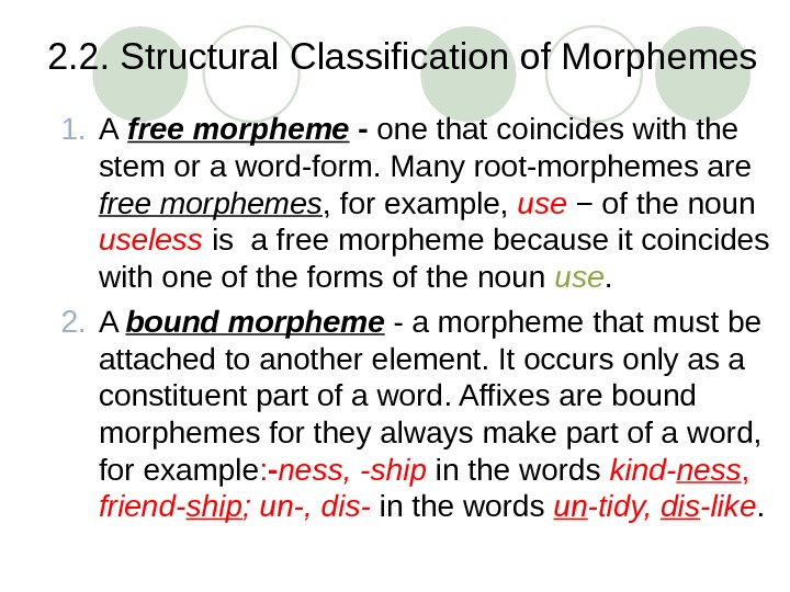 WORD-STRUCTURE Morph e mic Structure o f Words