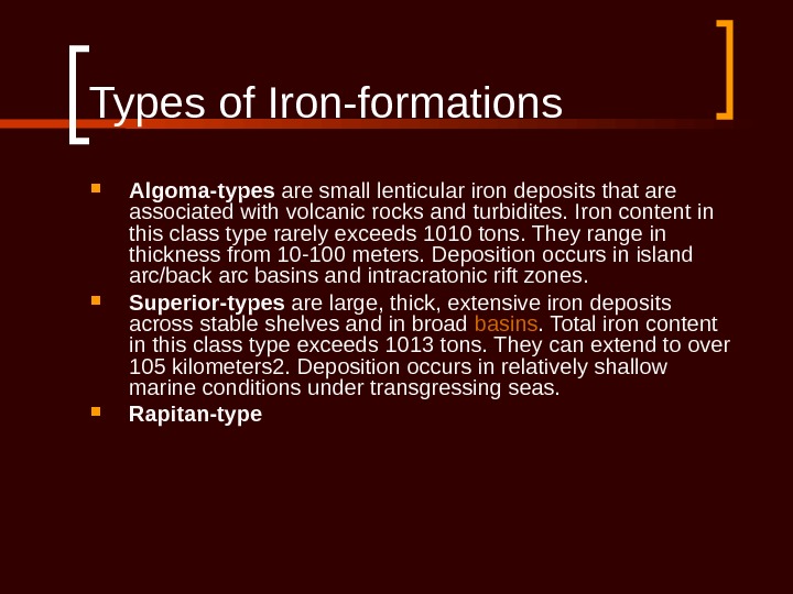 Precambrian Iron-Formations Iron-formation Banded iron formations