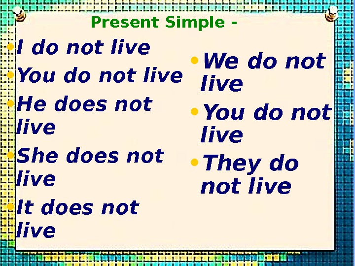 Present simple V, V 33