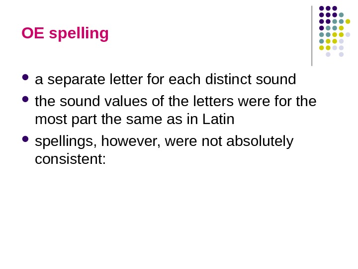 Historical Foundations of Modern English Spelling List