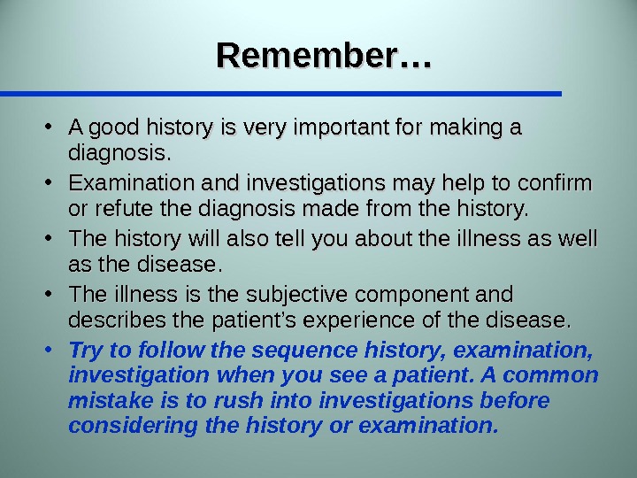 Propedeutics of internal medicine as an introduction to