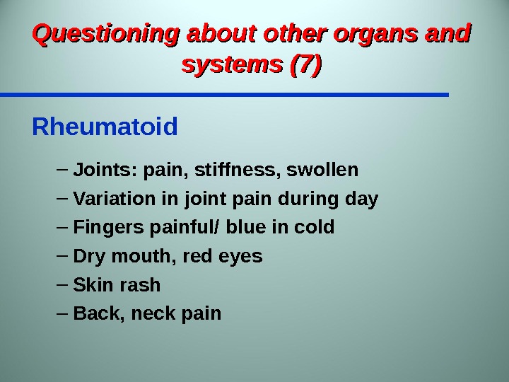 Propedeutics of internal medicine as an introduction to