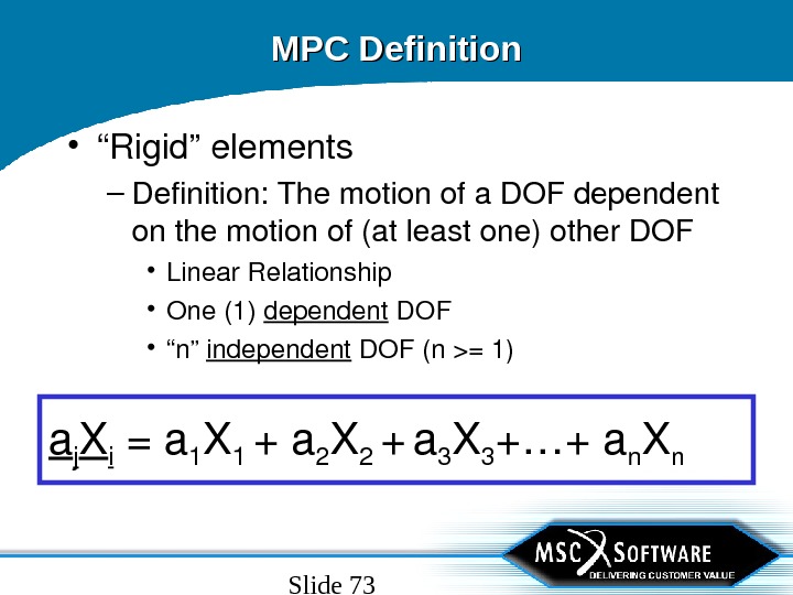 RBEs and MPCs in MSC. Nastran ARipRoarin’Reviewof RigidElements