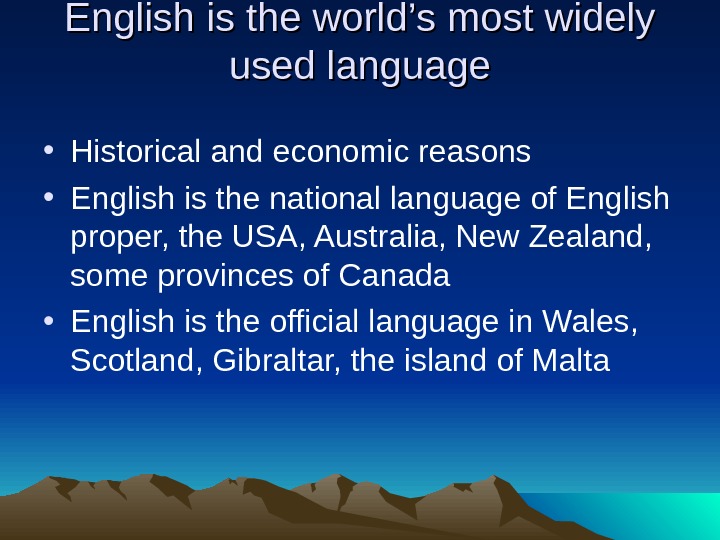 Regional Varieties of the English Language English is
