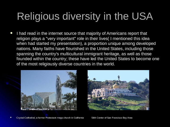 Religious and ethnic diversity in the USA