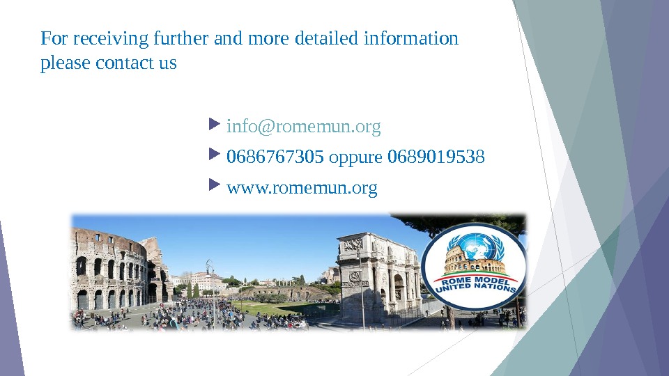Rome Model United Nations Rome International Careers Festival