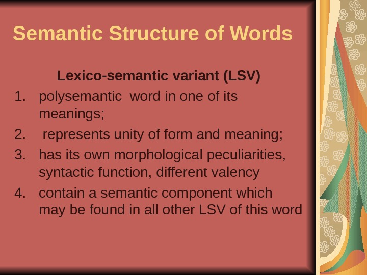 1. Semantic change. Types of semantic changes;